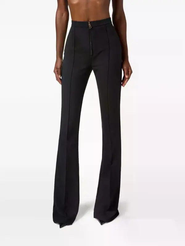 Elisabetta Franchi Zip-front Wide Leg Trousers