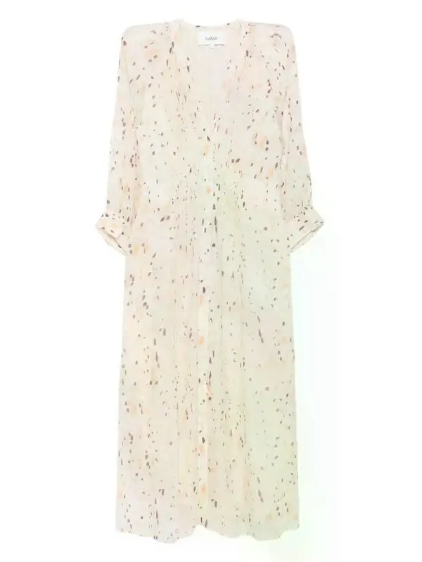 Ba&sh Karla Printed Midi Dress - Neutrals