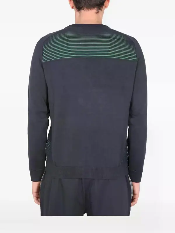 BOSS Striped Panel Crew Neck Sweatshirt