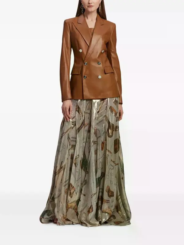 Ralph Lauren Camden Leather Blazer - Brown