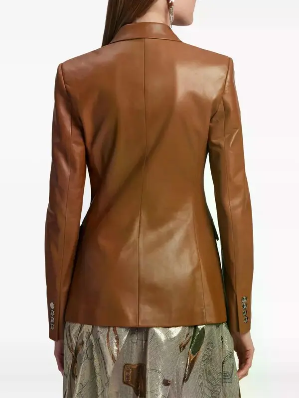 Ralph Lauren Camden Leather Blazer - Brown