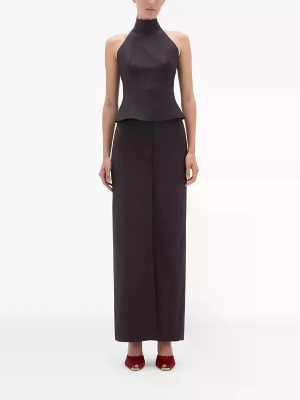 Remain Birger Christensen Halter Neck Button Top