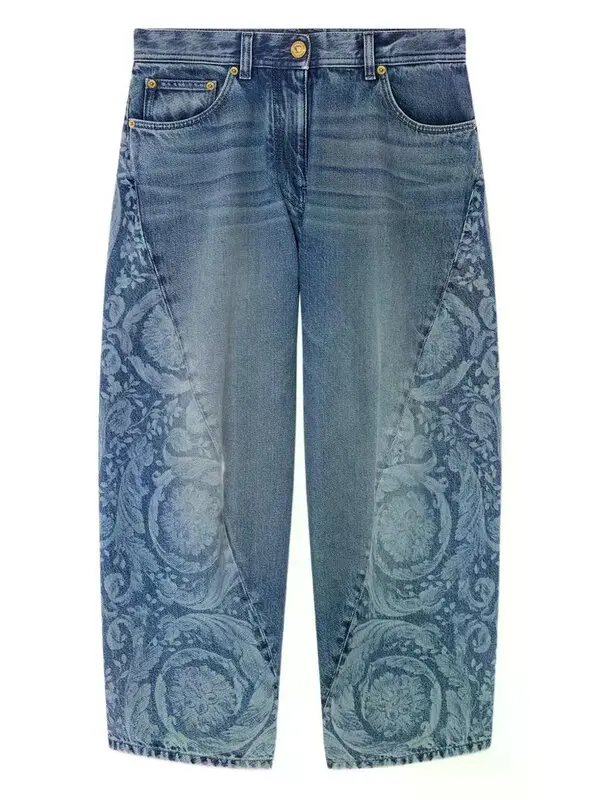 Versace Barocco-pattern Jeans - Blue