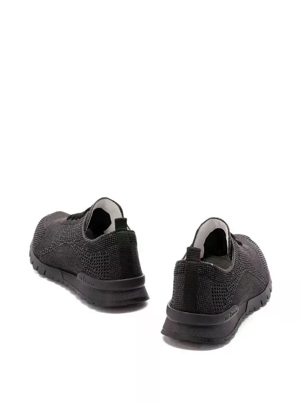 Kiton Knitted Lace-up Sneakers - Black