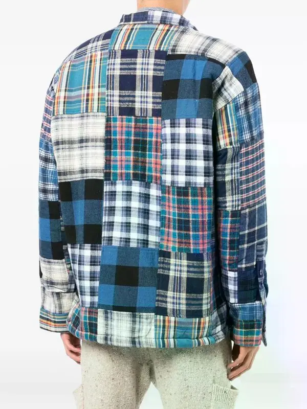 GREG LAUREN Patchwork Cotton Shirt Jacket