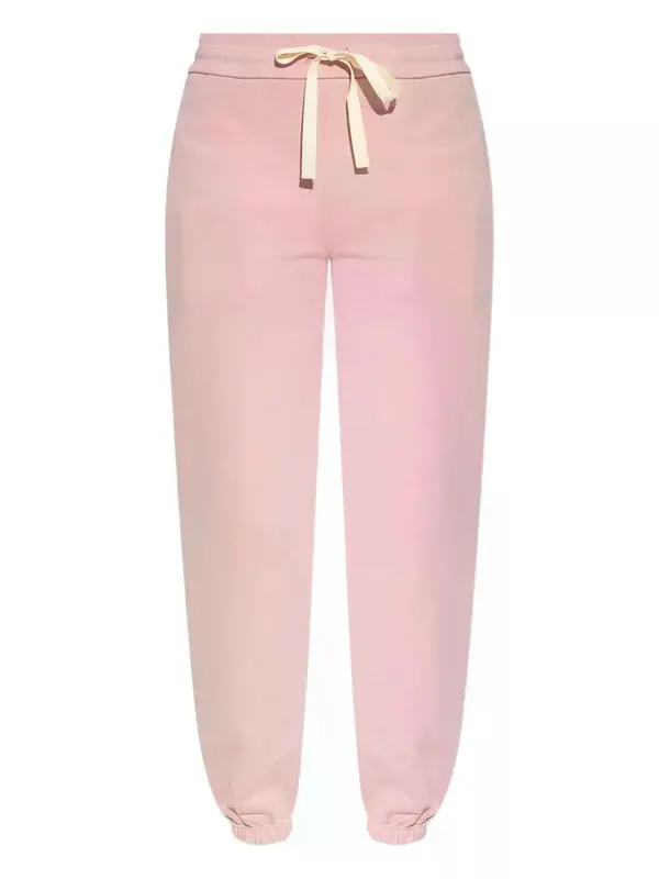 JIL SANDER Cotton Track Pants With Drawstring And Cuffs - Pink