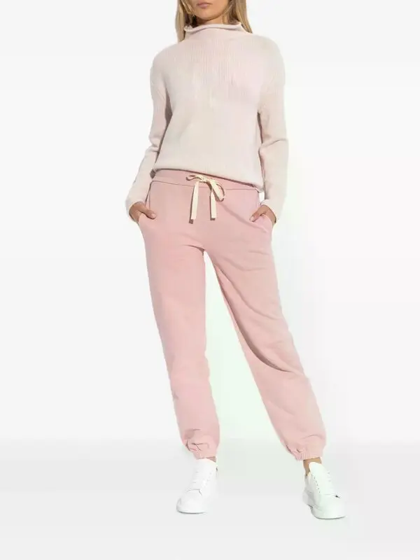 JIL SANDER Cotton Track Pants With Drawstring And Cuffs - Pink