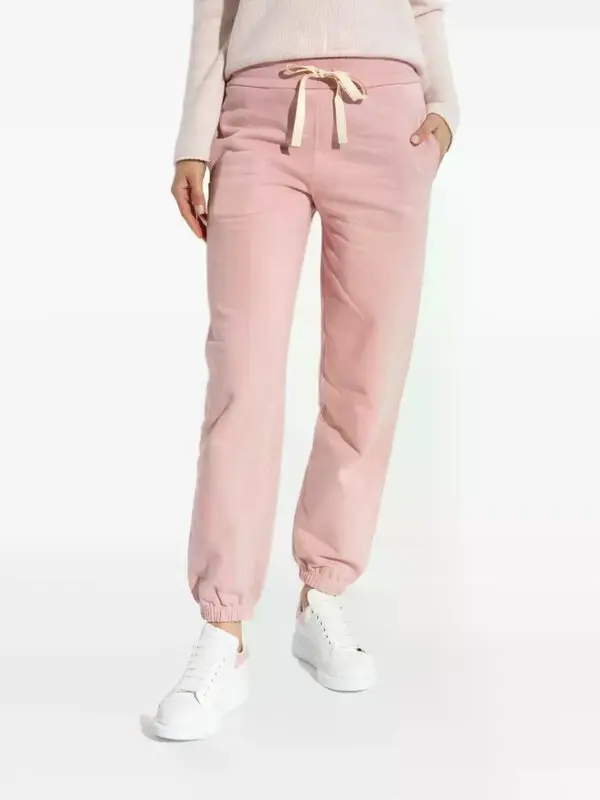 JIL SANDER Cotton Track Pants With Drawstring And Cuffs - Pink