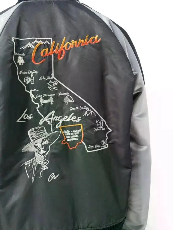 GREG LAUREN Embroidered Bomber Jacket