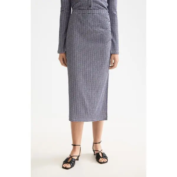 Scotch & Soda Gingham Midi Skirt