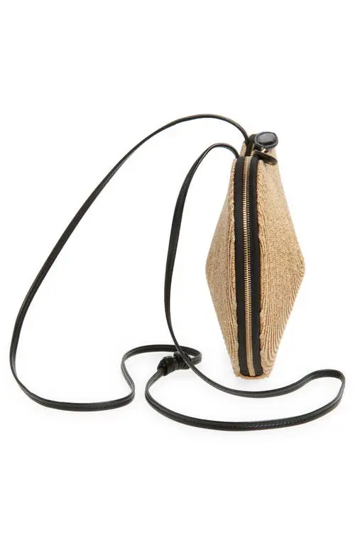 Alaïa Le Coeur Raffia Crossbody Bag - Naturel