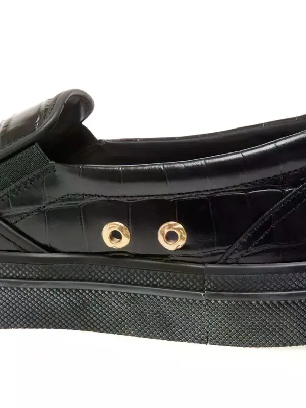 Bally Embossed Leather Loafers