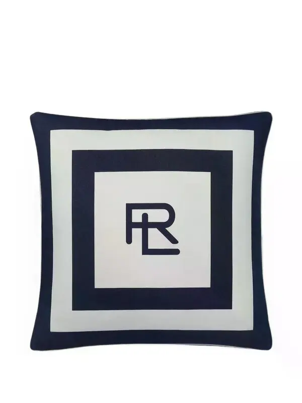 Ralph Lauren Holton Striped Logo-detail Cushion - Blue