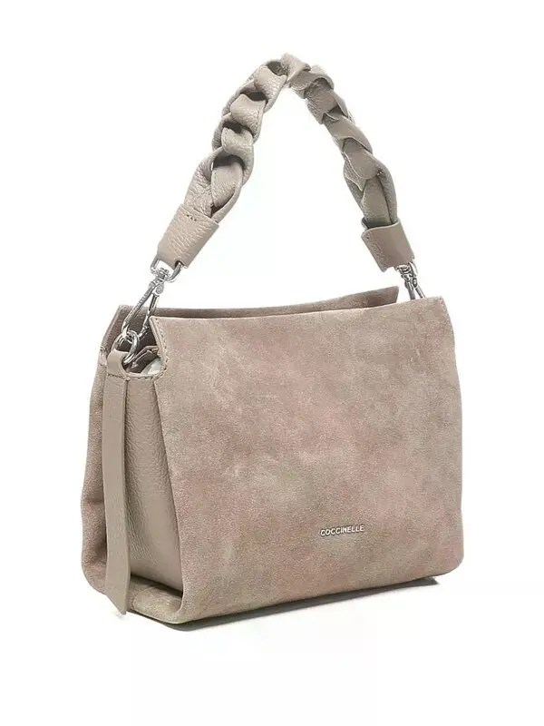 COCCINELLE Braided-handle Suede Shoulder Bag