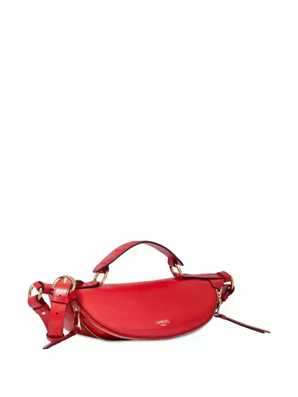 LANCEL Origami Leather Crossbody Bag - Red
