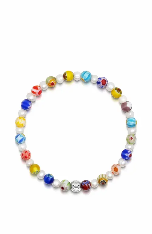 NIALAYA JEWELRY Pearl And Glass Bead Wristband - Multicolor
