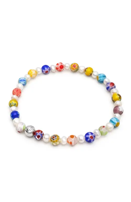 NIALAYA JEWELRY Pearl And Glass Bead Wristband - Multicolor
