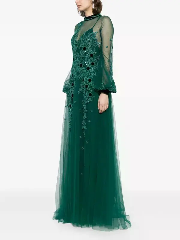 SAIID KOBEISY Embroidered Tulle Dress