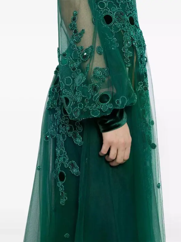 SAIID KOBEISY Embroidered Tulle Dress
