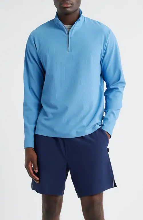 Johnnie-o Hoppin Rib Quarter Zip - Tide