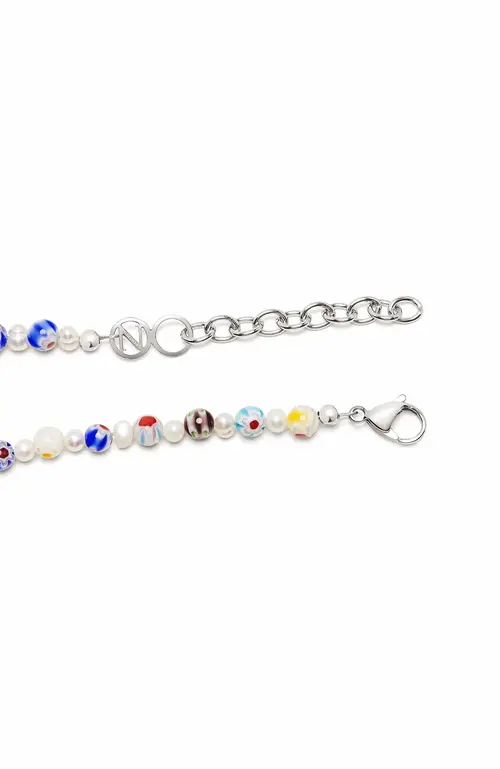 NIALAYA JEWELRY Pearl Necklace With Glass Beads