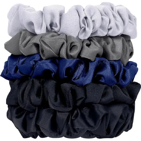 KITSCH 5-pack Satin Scrunchies - Midnight