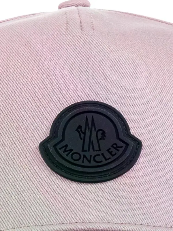 Moncler Logo-patch Cotton Cap - Pink