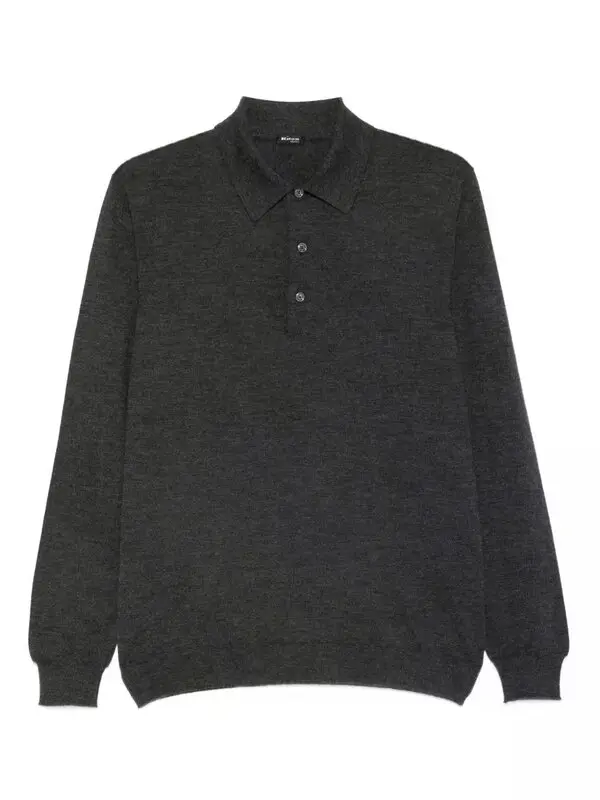 Kiton Long-sleeve Polo Sweater