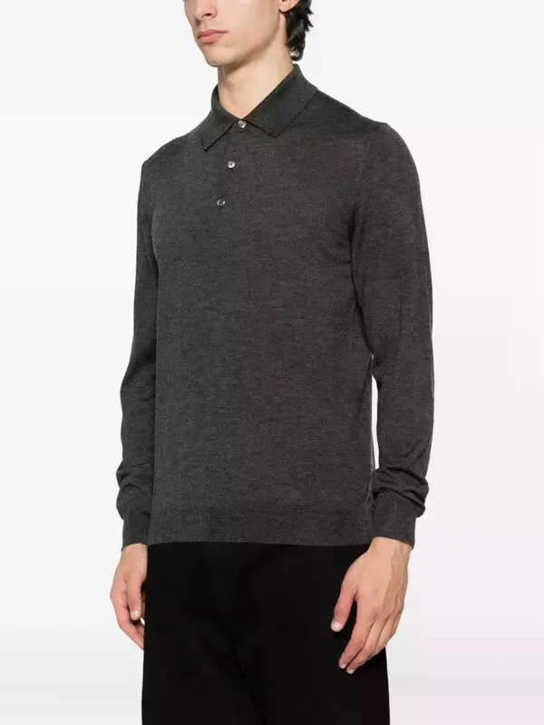 Kiton Long-sleeve Polo Sweater