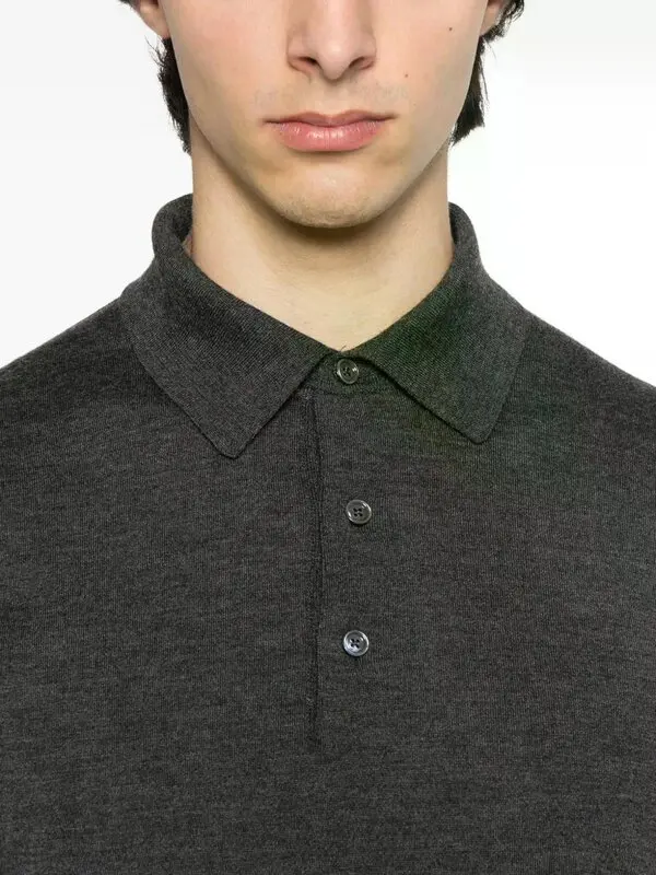 Kiton Long-sleeve Polo Sweater