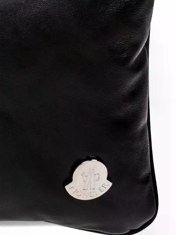 Moncler Vetta Leather Shoulder Bag - Black