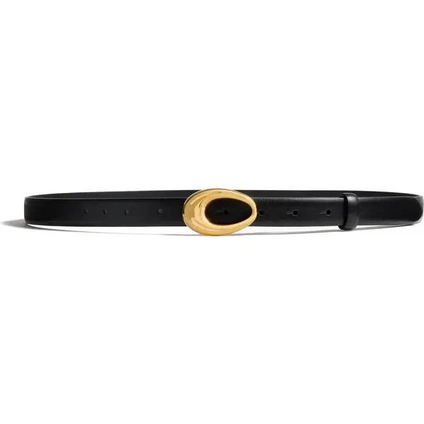 Khaite Olivia Leather Belt - Black 200