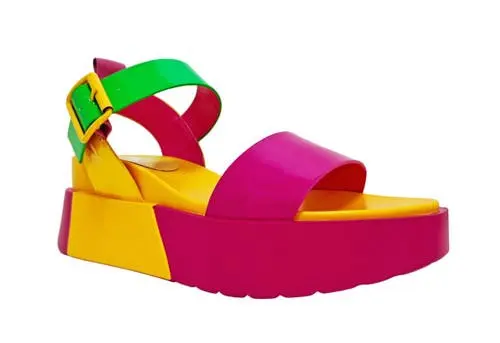 NINETY UNION Sport Wedge Sandal - Bright Multi