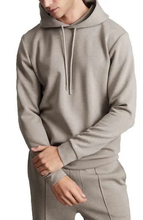 REISS Fabien Double-knit Hoodie - Taupe