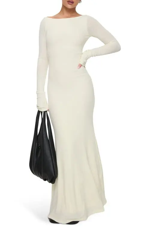 Princess Polly Long Sleeve Open Back Maxi Dress