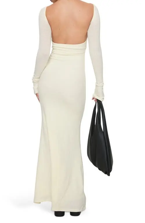 Princess Polly Long Sleeve Open Back Maxi Dress