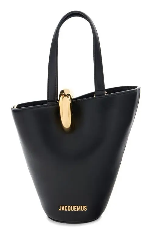 Jacquemus Le Petit Bambola Leather Bucket Bag - Black