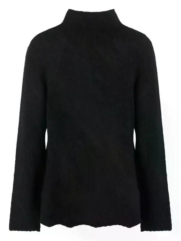 THE (ALPHABET) Cashmere Turtleneck Sweater - Black