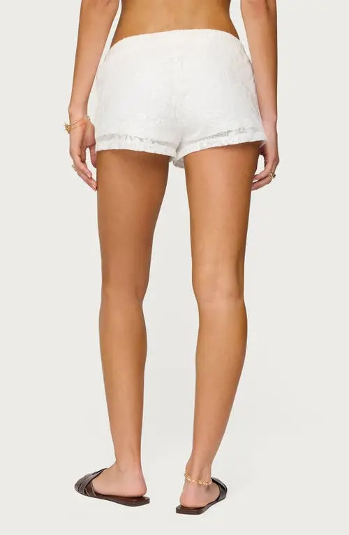 EDIKTED Floral Lace Low-rise Shorts