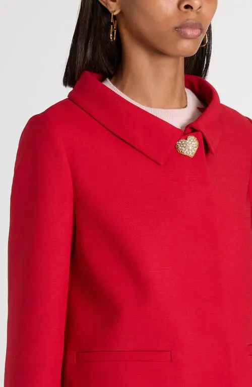 Valentino Garavani Crepe Couture Jacket - Dark Red
