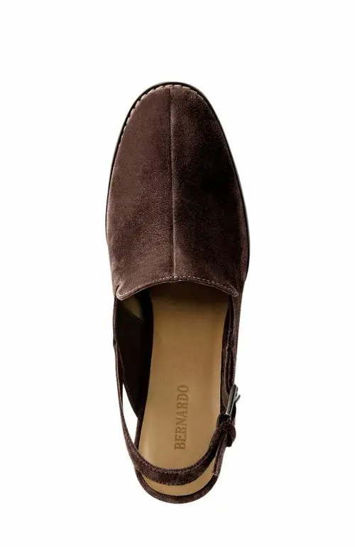 Bernardo Neza Slingback Clog - Dark Chocolate