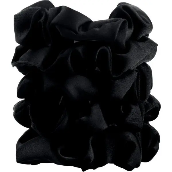 KITSCH Satin Sleep Scrunchies 5-pack - Black