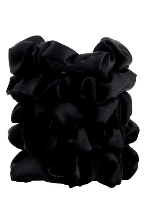 KITSCH Satin Sleep Scrunchies 5-pack - Black