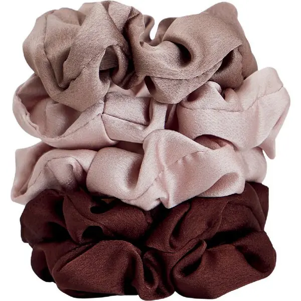KITSCH Satin Sleep Scrunchies 5-pack - Cameo