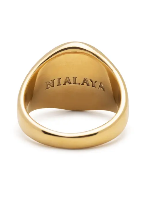 NIALAYA JEWELRY Lion Crest Ring