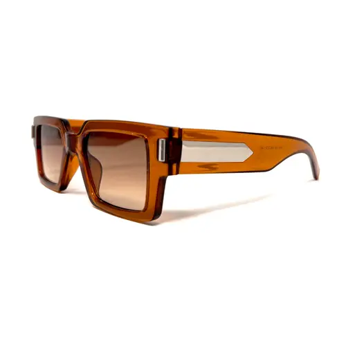 YOUZEY Agent Rectangle Sunglasses - Copper