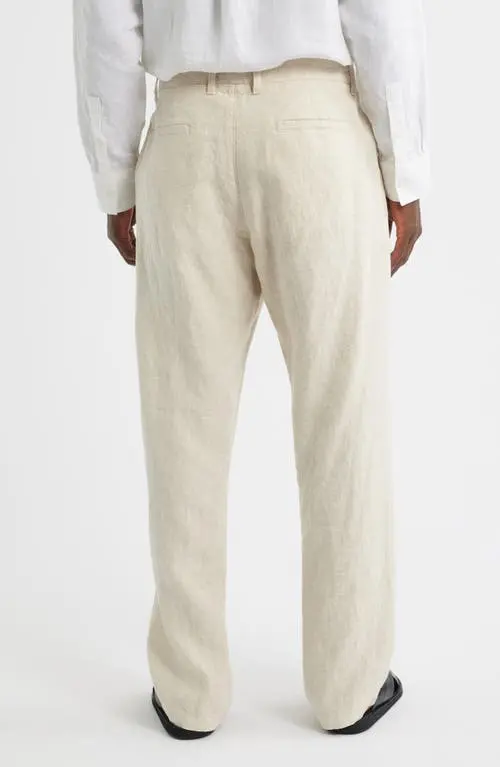 Nn07 1454 Aden Flat Front Linen Chinos - Oat