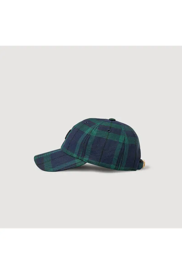 Sandro Checked Cap - Blue