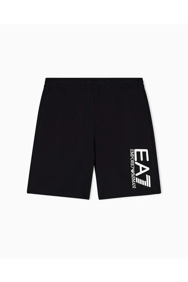 Emporio Armani Cotton Bermuda Shorts - Black