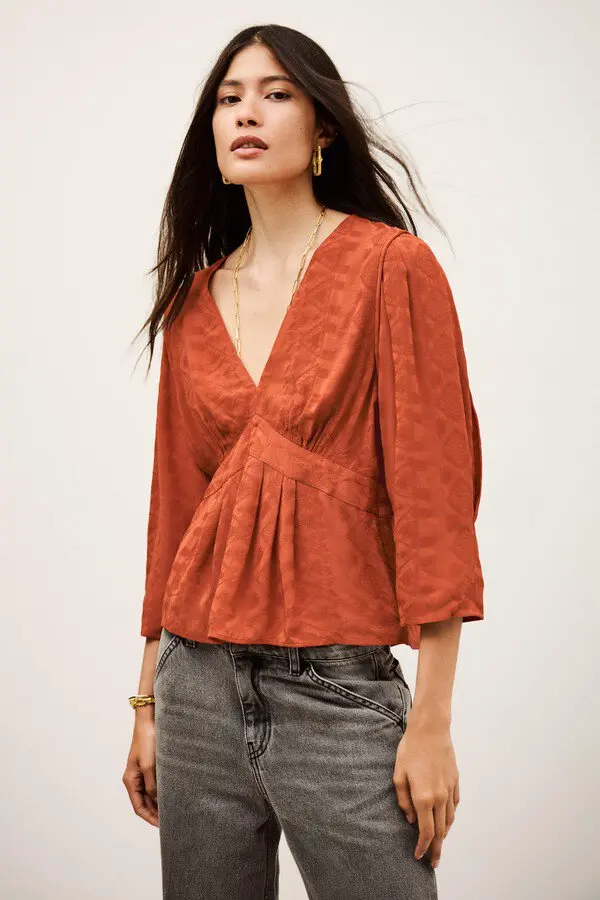 Ba&sh Idol Blouse Style Top - Red